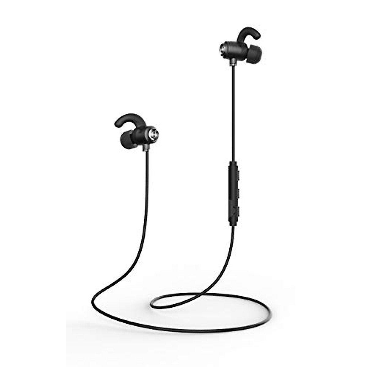 Wireless Bluetooth Headphones, Ipx5 Waterproof Wireless Earbuds, Cvc6.0 Noise Canceling Headphones with Microphone, Suitable for Outdoor, Running, Gym -X5/Black