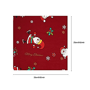 20 Sheets Christmas Fabric Bundles Sewing Craft Square Patchwork Precut Printed Fabric Scraps Quilting Sewing Polyester Fabric for DIY Christmas Stocking Wreath Doll Dress Apron Supply