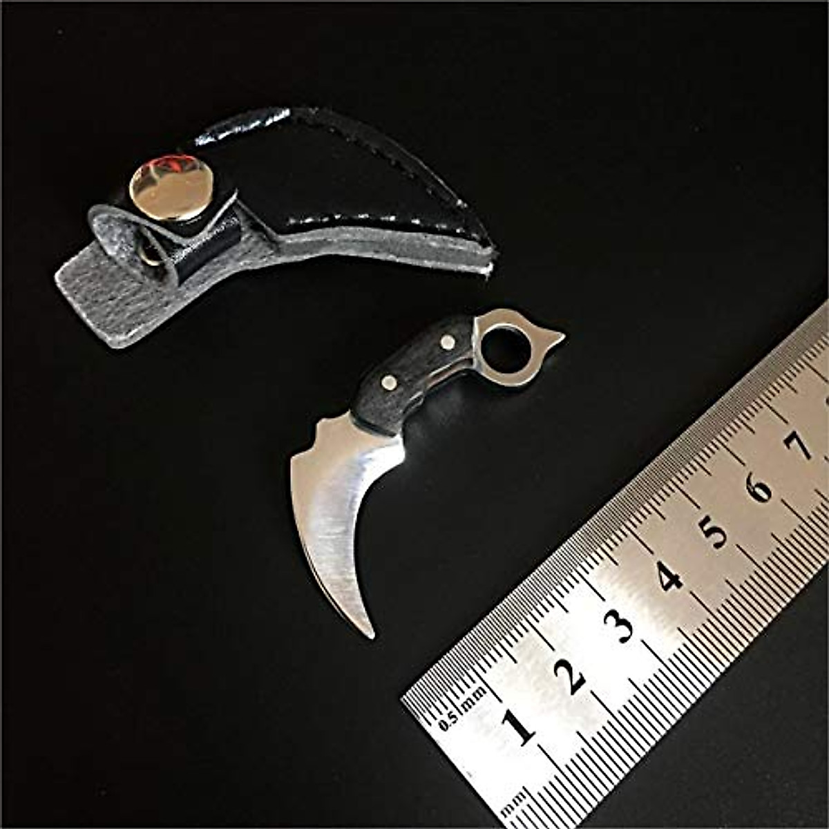 KOWAKA Pocket Knife EDC Mini Hunting Knife Tactical Survival Microtech Outdoor Claw Knife Keychain Neck Blade Knife Set Camping Tool