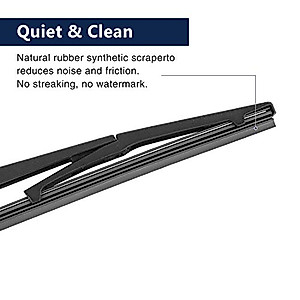 X AUTOHAUX Car Rear Windshield Wiper Blade Arm Set for Chrysler Pacifica 2016-2020 14 Inch