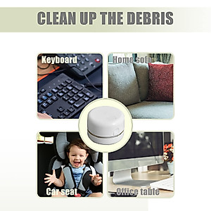 YAFIYGI Practical Present Desktop Vacuum Cleaner Mini Crumb Vacuum Cleaner Portable Handheld Cordless Sweeper Cleaning for Home,Office,Cars,Pet Hairs