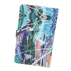 3in Photo Album, PU Leather Cover 16 Individual Pages Camera Photo Album Lock for Movie Ticket (Colorful Graffiti)