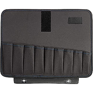 B&W International GO Portable Wheeled Rolling Tool Case Box with Pocket Boards, Black