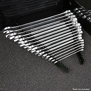 OEMTOOLS 22218 Rail Wrench Organizer, 2-Piece, Black Wrench Tray, Tool Drawer Organizer, Wrench for Tool Box Drawer, Sort Any Tool