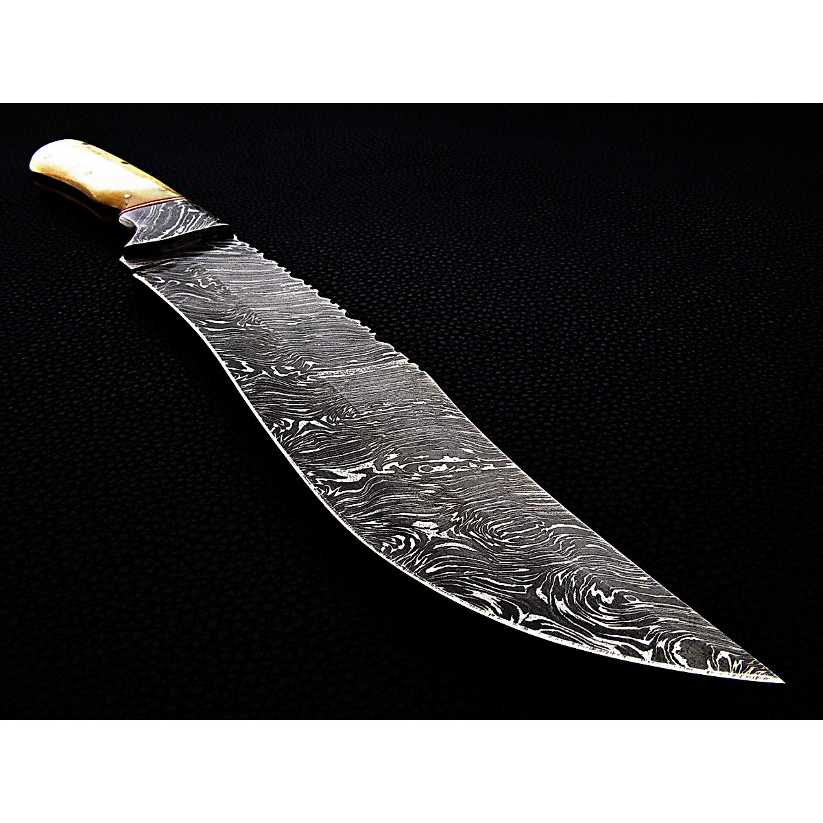 PAL 2000 KNIVES BOW-9293 Handmade Damascus Steel 15 Inches Hunting Knife With Sheath