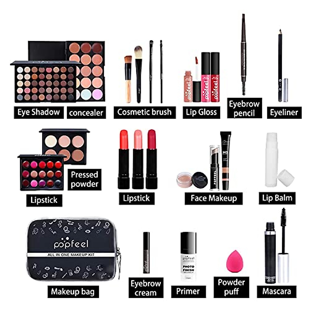 Makeup Kit All In One Makeup Kit,Multipurpose Makeup Set Full Makeup Essential Starter Kit for Beginners or Pros Makeup Gift Set for Women Full Kit
