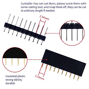 GeeekPi Electronic Fun Kit,with 3PCS Half Sized Breadboard Cable Resistor LED Potentiometer for Electronic Learning Kit, Compatible with Arduino IDE, UNO R3, MEGA2560, Raspberry Pi Range(Black)