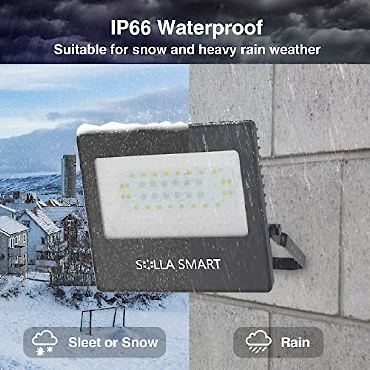 Smart RGB Flood Lights 30W, APP Control 16 Million and Tunable White 2700K-6500K, Outdoor Uplights Floodlights Color Changing Landscape Light, IP66 Waterproof for Patio Garden Yard, Plug & Play 2 Pcs