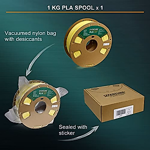 OVERTURE PLA Filament 1.75mm PLA 3D Printer Filament, 1kg Cardboard Spool (2.2lbs), Dimensional Accuracy +/- 0.03mm, Fit Most FDM Printer (Light Yellow)