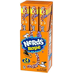 Nerds Spooky Ropes Candy, Halloween Trick or Treat Packs, 0.92oz (Pack of 24)