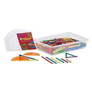 hand2mind AngLegs Classroom Kit with Protractors, Explore Angles, Shapes, and Geometry, Triangle Geometry, Math Manipulatives, Shape Geometry, Geometry Resource, Montessori Math (6 Sets of 72)