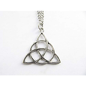 Silver Celtic Knot Triquetra Pendant Necklace // Alternative // Pagan // Charmed