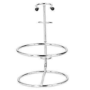 Nunafey Shaving Stand and Bowl Set,Multi?function Practical Metal Shaving Brush Holder Stainless Steel Razor Soap Stand Bowl,Shaving Brush Stand for