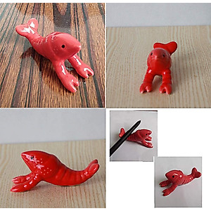 Kungfu Alien 4pcs Crayfish Chopstick Holder Rest Home Decorative Spoon Fork Knife Stand Dinner Tableware Pillow