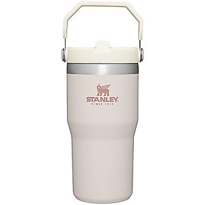 Stanley IceFlow Stainless Steel Tumbler with Straw - Vacuum Insulated Water Bottle for Home, Office or Car Reusable Cup Leak Resistant Flip Cold 12 Hours Iced 2 Days (Rose Quartz)
