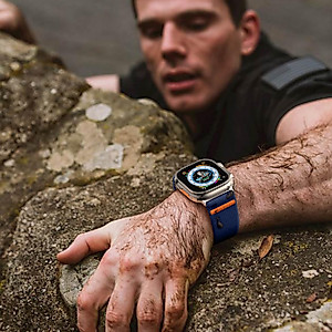 SNBLK Elastic Sport Bands Compatible with Apple Watch Ultra 2 Band/Ultra Band 49mm, iWatch Series 10/9/8/7/6/5/4/3/2/1/SE 42mm/44mm/45mm/46mm/49mm Stretchy Nylon Solo Loop Wide Replacement Strap Men Women