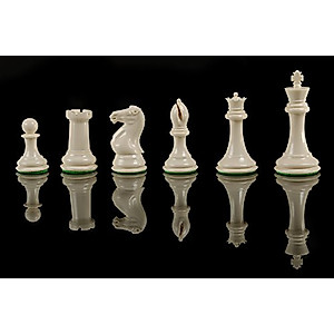 4X Quadruple Weighted Chess Pieces Only by Chess Geeks - Tournament Classic Staunton - Super Heavy Weighted Pieces - 32 Pieces + 2 Extra Queens - Weight 3.7lb - King 4.2" Tall - Best Chess Set Ever