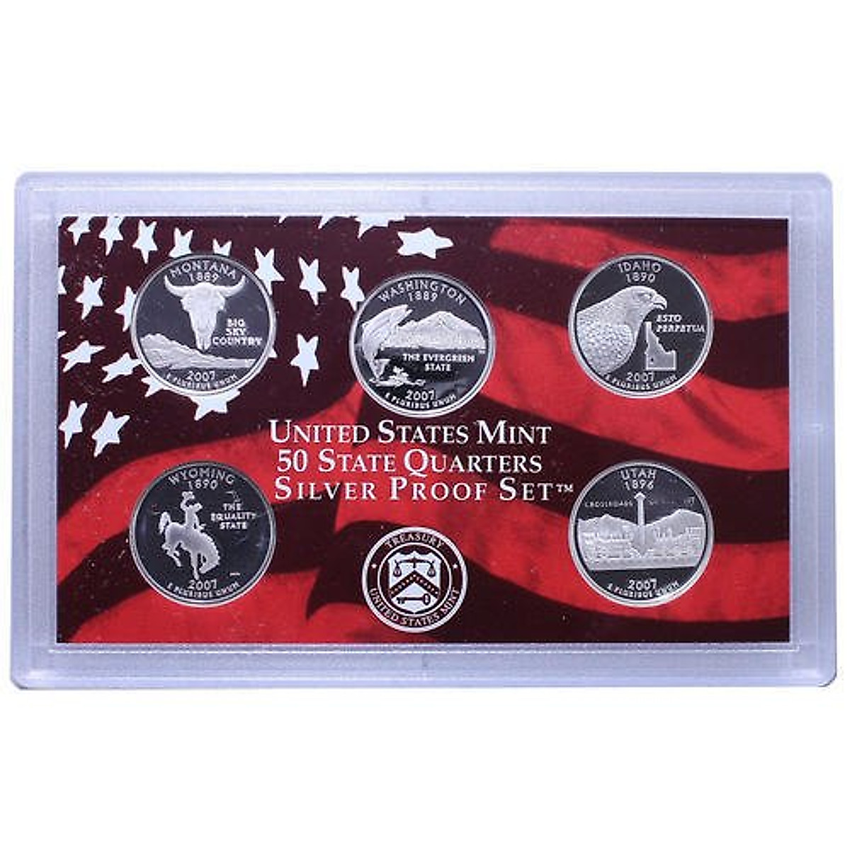 1999 No Mint Mark - 2008 Silver Proof State Quarter Run 90% Silver No Boxes or COAs 50 Coins (1/4) Seller Gem Deep Cameo