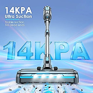 Oraimo 6 in 1 Stick Vacuum Cleaner with 29.5 Ft Cord, 14Kpa Corded Stick Vacuum Cleaner Carpet and Floor, 600W Vacuum Cleaner for Hardwood Floors with LED Bright Light