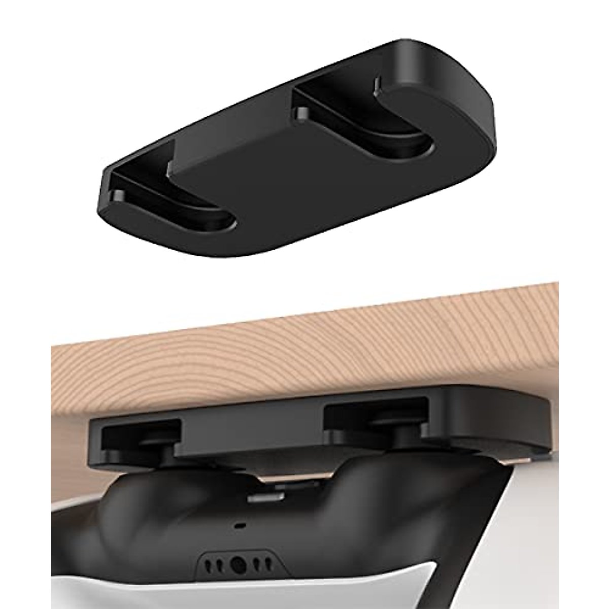 U/D Controller Table Stand for PS5 PS4 Controller Playstation 5 Playstation 4 Under Desk Mount for DualSense & DualShock 4 Controller Holder Table Organize and Desk Management