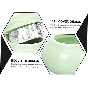 SHOWERORO 5pcs Mini Tea Cans Food Container Ceramic Storage Cans Ceramic Cookie Jar Storage Jars Ceramic Balm Jar Wooden Chanukah Ceramics Powder Decorative Jar