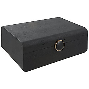 Uttermost Lalique Black Shagreen Box
