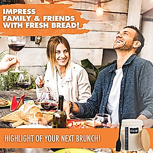 Oscar's Bakery- Sourdough Starter Jar Wide Mouth- Glass Sourdough Crock with lid- 40 oz. Sourdough Starter kit with Accessories & Recipe. Sour dough Container for making Bread (Starter Not Included)