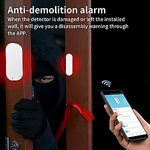 HEIMAN WiFi Door Sensor, Smart Window Door Sensor Alarm, Contact Sensor for Home Security, Wireless Magnetic Door Open Detector and APP Remote Notification (1 Pack+)