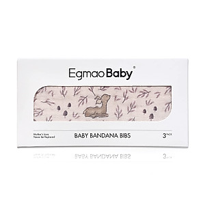 Snap Muslin Bibs for Girls, 3-Pack Baby Bibs for Infants, Newborns and Toddlers, 100% Cotton Muslin Absorbent & Soft Layers, Adjustable Snaps,"Spring"