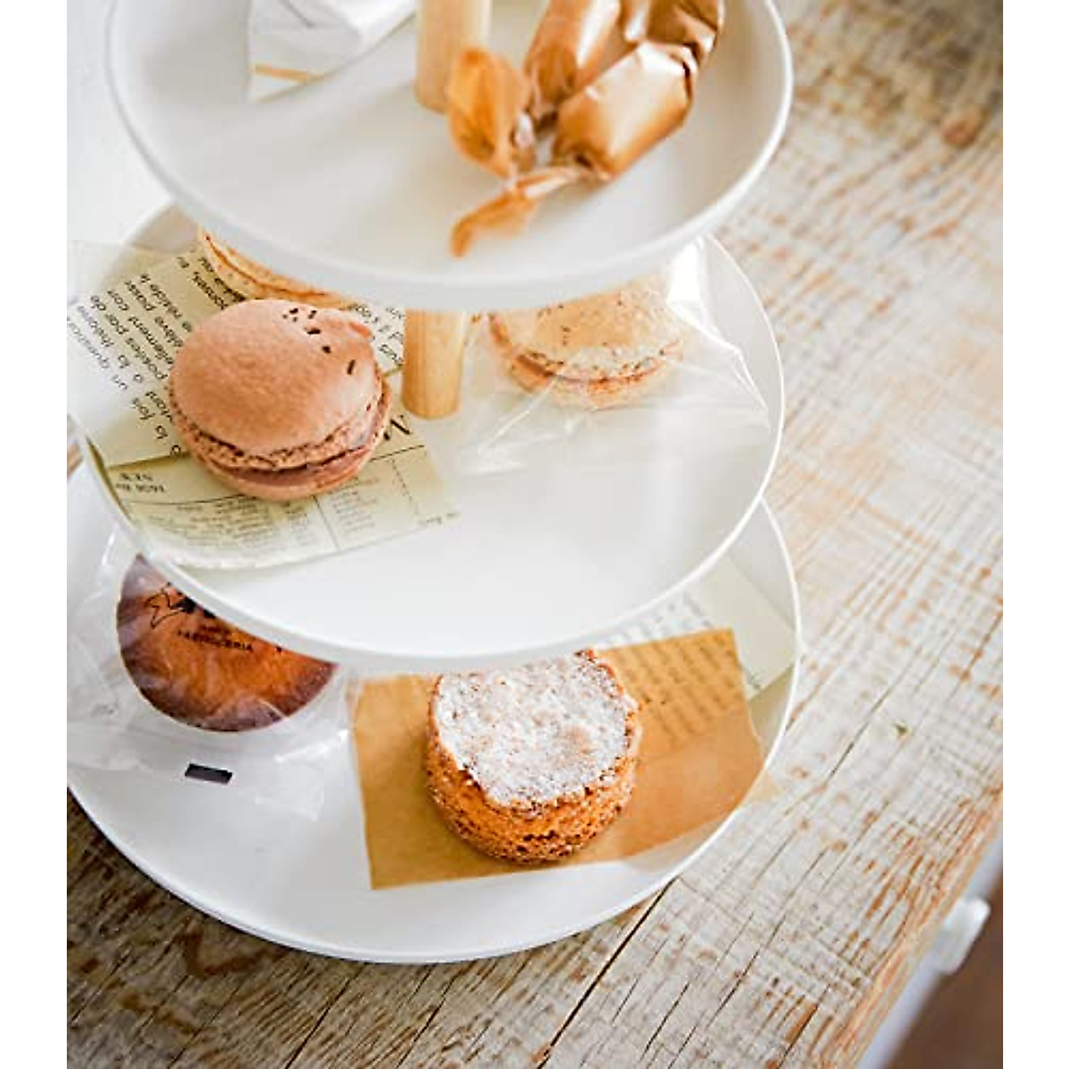 Yamazaki Home 3-Tier Food Serving Stand - Appetizer & Dessert Tray Party Organizer