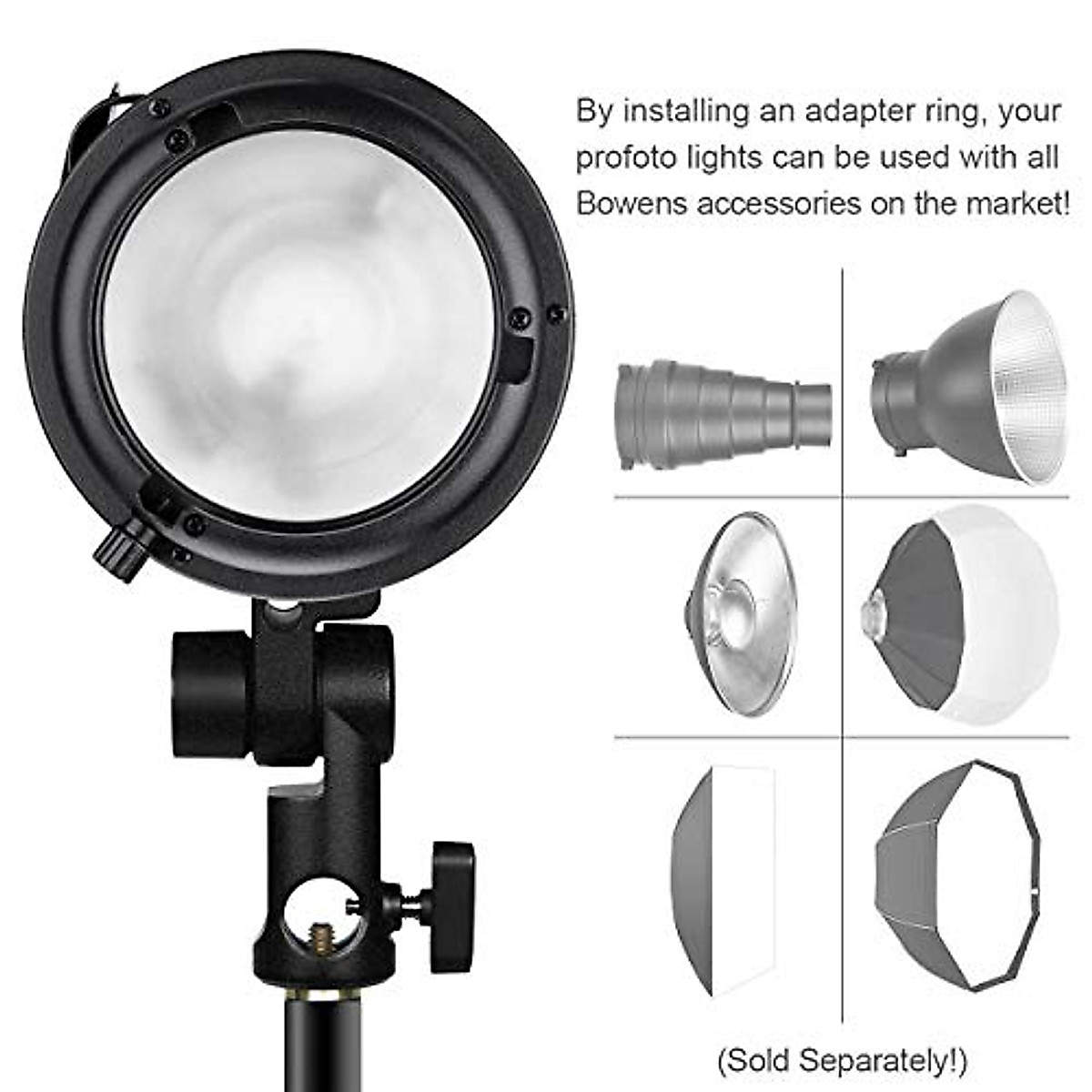 Fomito Photo Studio Profoto Speedring to Bowens Mount Converter Monolight Interchangeable Adapter Ring