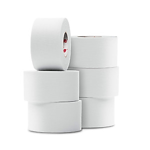 MUELLER Athletic Tape, 1.5" x 10yd Roll, White, 6 Pack
