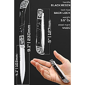 Pocket Knife for Men - Folding Knife - EDC Fold Knives - Sharp Blade Knifes - Best Pocket Knife for Urban Work Hobby Unboxing - Stocking Stuffers for Men - Gift for Men and Women 806