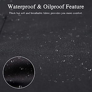 Rosoz Funny BBQ Black Chef Aprons for Men, Mr Goodlookin' is Cookin', Adjustable Kitchen Cooking Aprons with Pocket Waterproof Oil Proof Father’s Day/Birthday