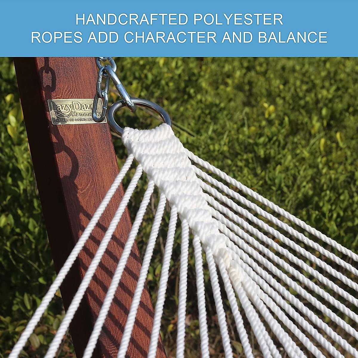 Lazy Daze Hammocks 12 FT Quilted Fabric Hammock with Spreader Bar, 2-Person Double Hammock with Chains and Pillow, Outdoor Hammock for Outside Patio Poolside Backyard Beach, 450 lbs Capacity, Froest