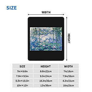 Lilies Claude Monet Water Game Office Overlock Rubber Non-Slip Mouse Pad