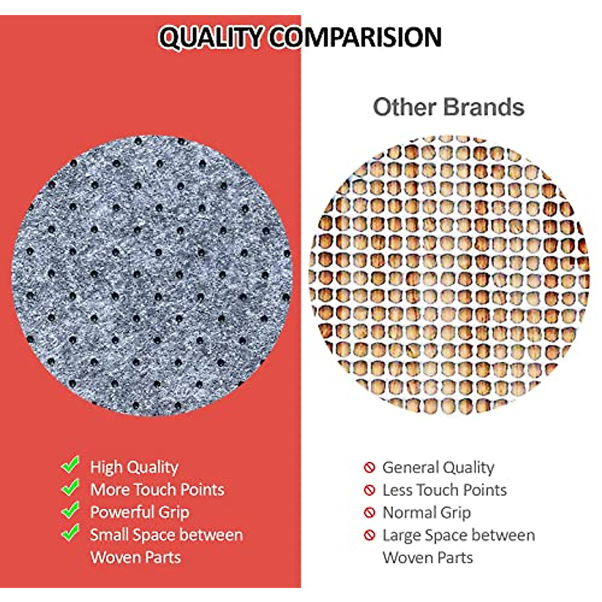 Home Must Haves Rug Pad with Non-Slip Grip, 6x9, Gray