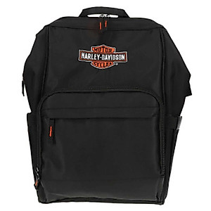 Harley-Davidson Embroidered Bar & Shield Diaper Canvas Backpack - Black