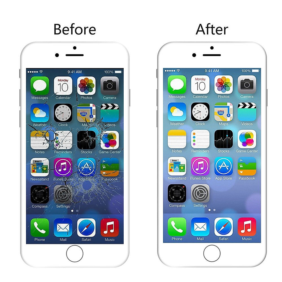 White Replacement LCD Screen Compatible with iPhone 6S Plus 5.5 Inch Display Digitizer Assembly Full Complete Front Glass with Repair Tools