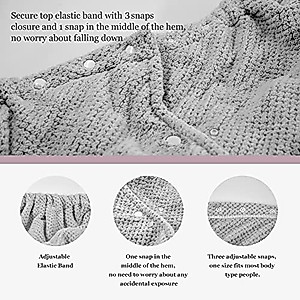 TOCOHO Women Microfiber Bath Wrap Towel and Hair Drying Towel - Adjustable Soft Body Wraps Dress with Hair Towel, Super Absorbent to Quick Drying Hair and Body (Grey)