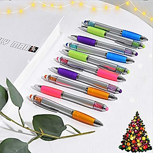 MiSiBao Stylus Pens for Touch Screens, Medium Point Pens with Crystals for Women and Kids Black Ink Pen with Stylus Ballpoint Pens with Comfort Grip for The Ipad(10 Count+4 Refills)