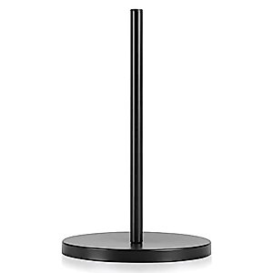 Paper Towel Holder Countertop,Black Paper Towel Holder Stand with 6.7inch Diameter Large Base for All Kitchen Paper Roll