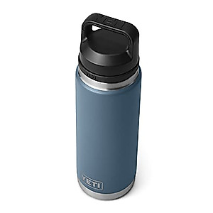 YETI Rambler 26 oz Bottle, Vacuum Insulated, Stainless Steel with Chug Cap, Nordic Blue