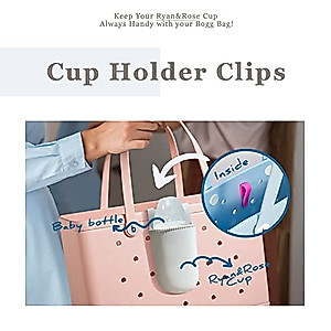 Cup Holder Hooks Accessories for Bogg Bags,2Pcs Insert Holder Charm Accessory Organize Valuables on Bag,Bogg Bags Decordation (Pink)