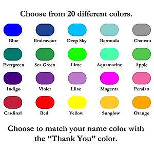 (24 Pack) Thank You Cards With Envelopes For Graduation – Folded Personalized Cards – Choice of 20 Colors – 100lb (270 GSM) Cardstock and 70lb Envelopes (24 5x7 Cards & A7 Envelopes)