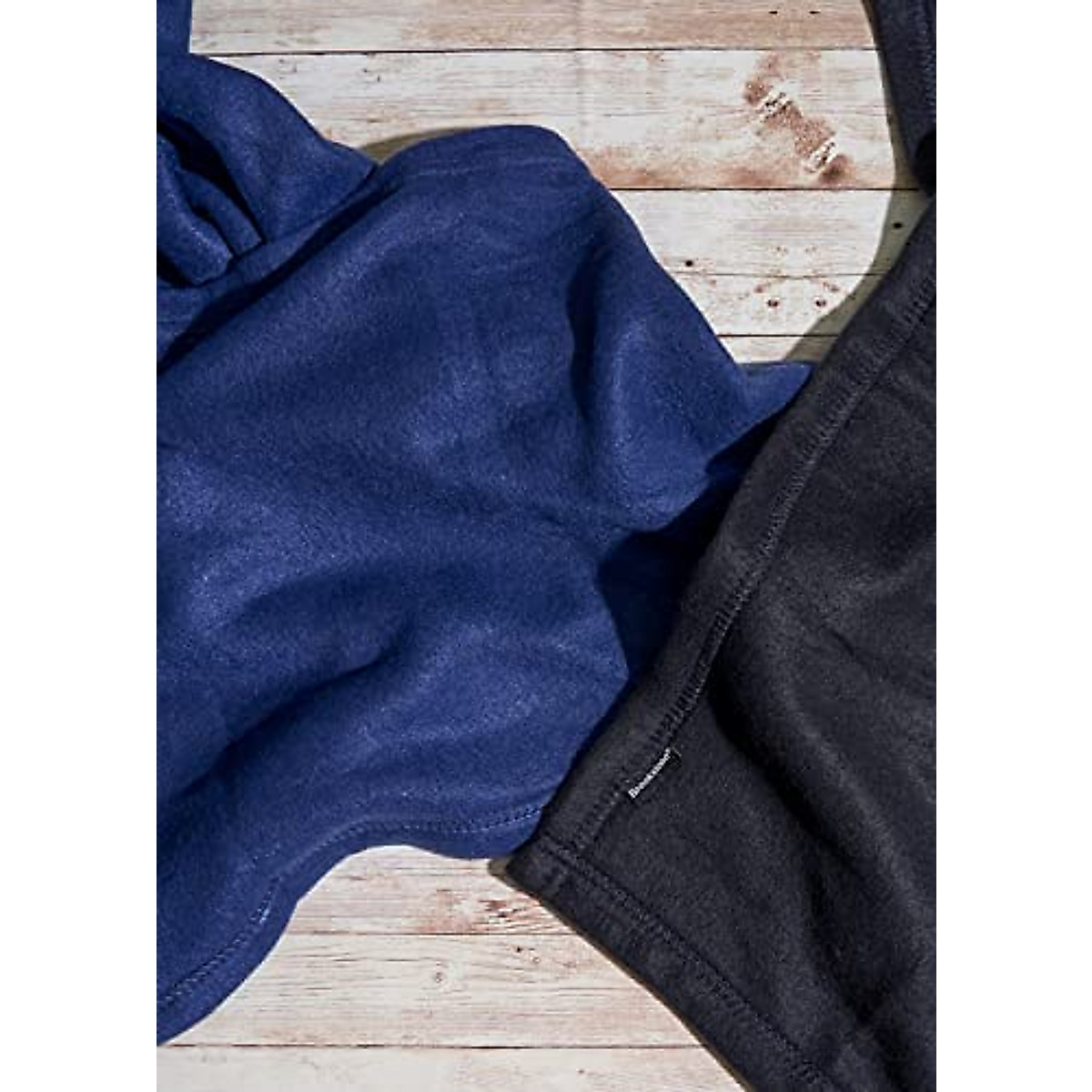 Brookstone Travel Blanket with Foot Pocket and Packing Case - Lightweight Portable Fleece Blanket for Vacations, Airplanes, Trains, Buses, and Cars, Size OneSize, Blue