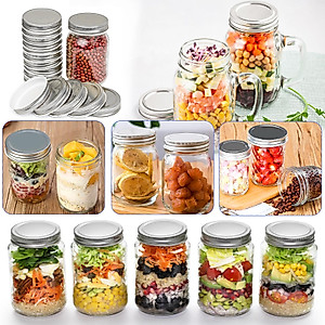 meiyimaoyi 50Pcs 2.75inch Mason Jar Lids Regular Mouth,Lids Leak Proof Secure Mason Storage Solid Caps, 100% Fit & Airtight for Regular Mouth Mason Jars Yogurt Iidss,Canning lidss