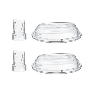 Paruu R10 Duckbill Valves & Silicone Diaphragm, R10 Original Breast Pump Parts, Wearable Breast Pump Replacement Accessories, 2 Pack Set