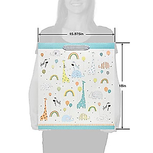 Papyrus 18" Jumbo Gift Bag - Designed by House of Turnowsky (Zoo Animals with Balloons) for Baby Showers, Baby Sprinkles, New Baby, Baptisms, Christenings and All Baby Occasions (1 Bag)