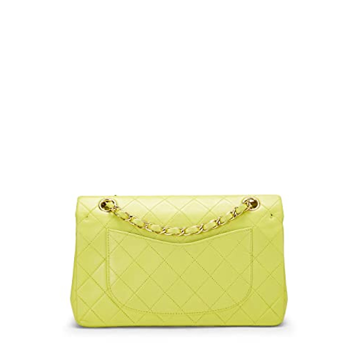 CHANEL, Pre-Loved Green Quilted Lambskin Classic Double Flap Small, Green